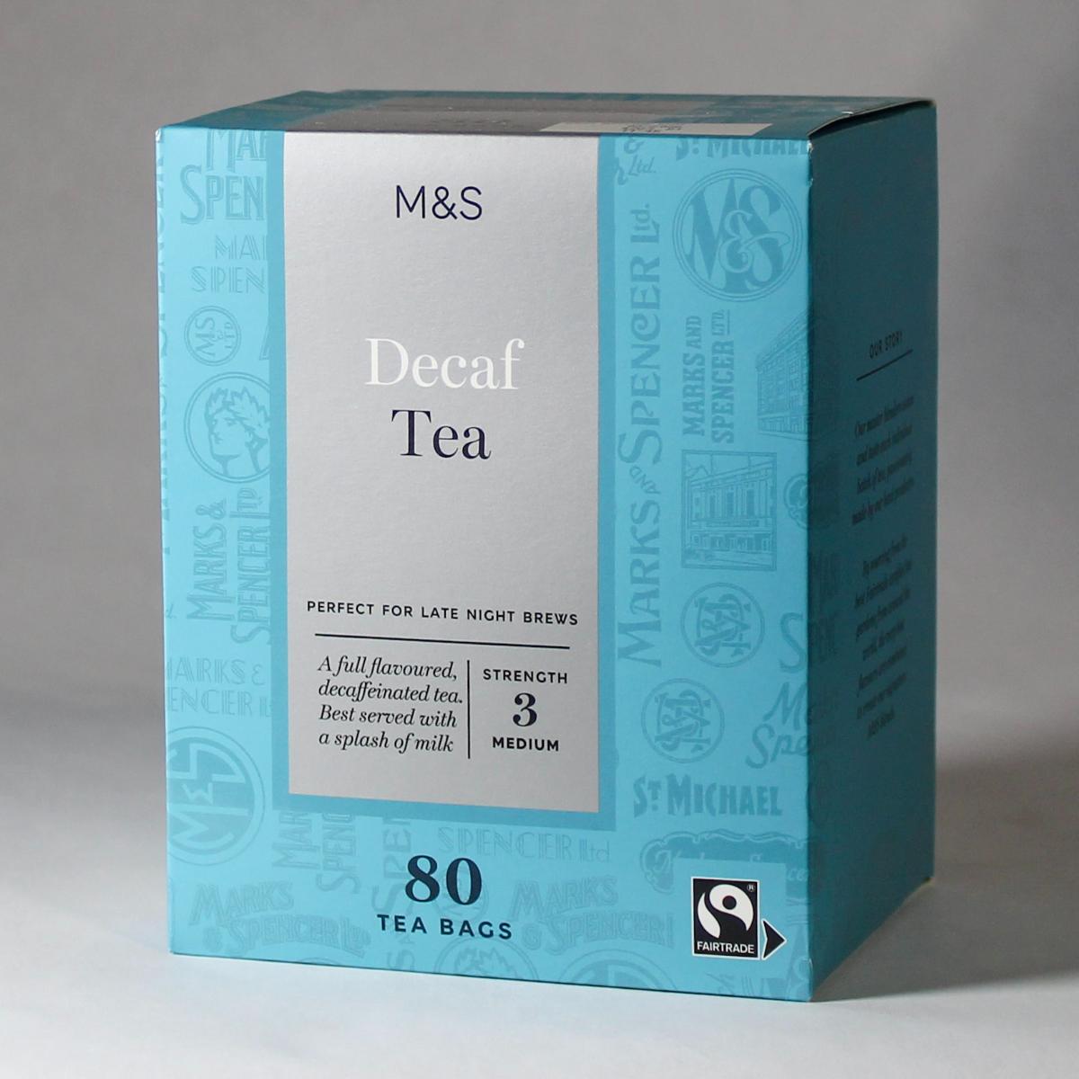 Marks & Spencer Decaffeinated Tea Bent Box – Teadog