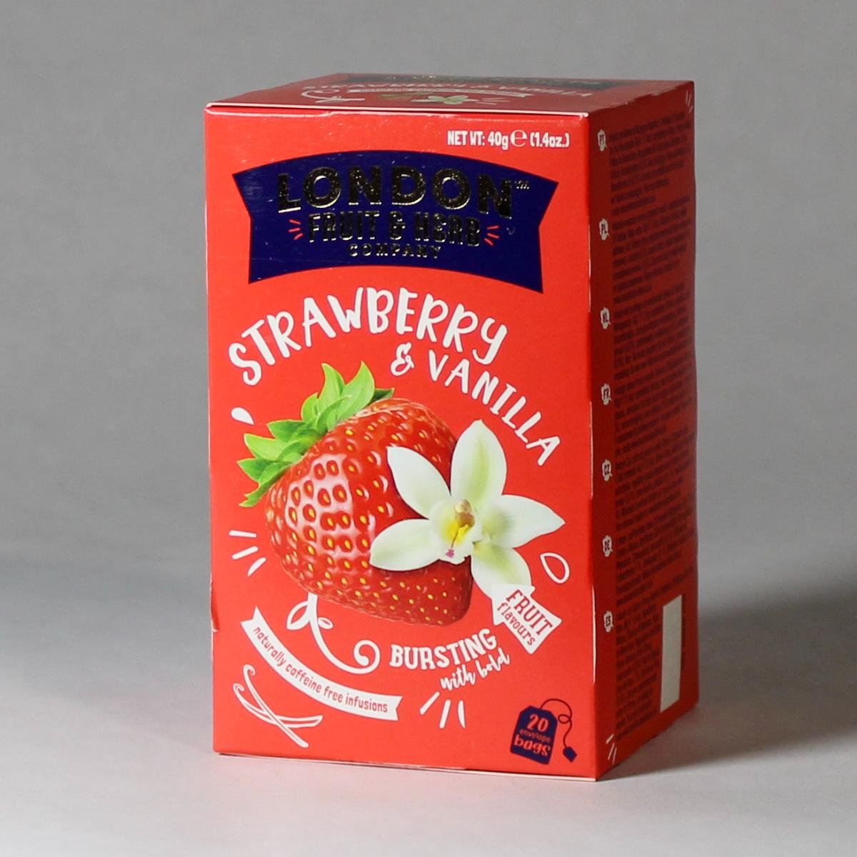 London Fruit & Herb Strawberry & Vanilla Tea – Teadog